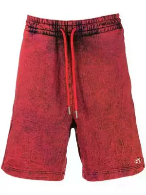 DIESEL® Acid Wash Logo Patch Shorts