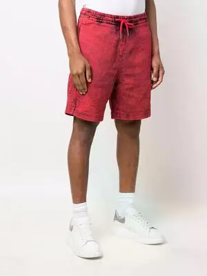 DIESEL® Acid Wash Logo Patch Shorts