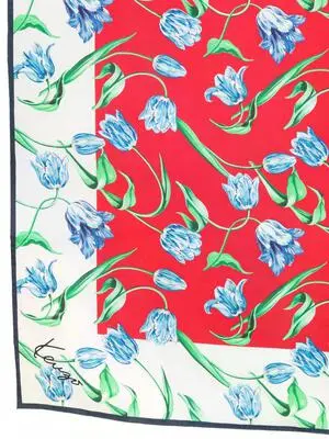 Kenzo Floral-print Silk Scarf