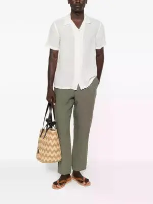 120% Lino Short-sleeved Camp-collar Shirt