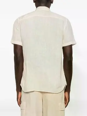 120% Lino Short-sleeve Chest-pocket Shirt