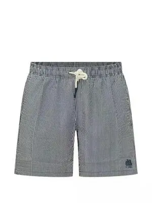 Sundek Striped Seersucker Shorts - Blue