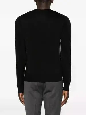 Emporio Armani Crew-neck Virgin Wool Sweater - Black
