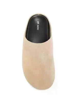 ST. AGNI Round Toe Flat Mules