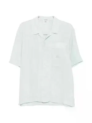C.P. COMPANY Linen Boxy Short Sleeve Button Shirt