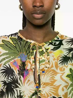Anjuna Charlotte Palm-print Kaftan