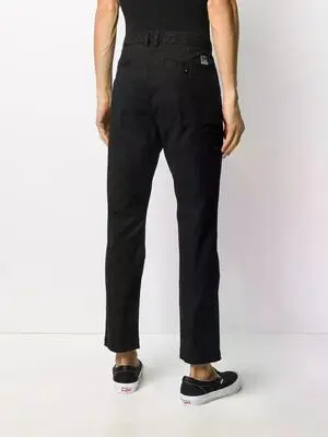 DIESEL® Cropped Slim-fit Stretch-cotton Trousers - Black