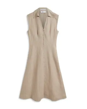 HOBBS LONDON Sleeveless Collared Midi Dress