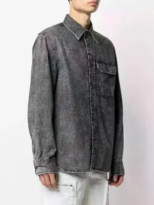 DIESEL® Grey Marbled Effect Denim Jacket