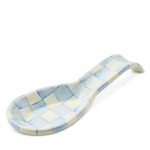 MACKENZIE-CHILDS Check Spoon Rest - Sky