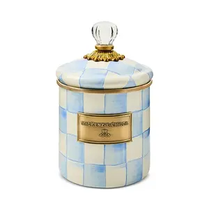 MACKENZIE-CHILDS Check Small Canister - Sky