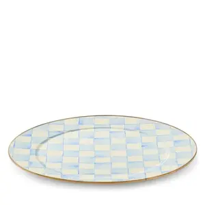 MACKENZIE-CHILDS Check Serving Platter - Sky
