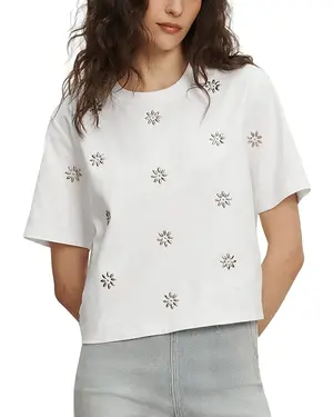 Veronica Beard Embellished Cotton T-shirt
