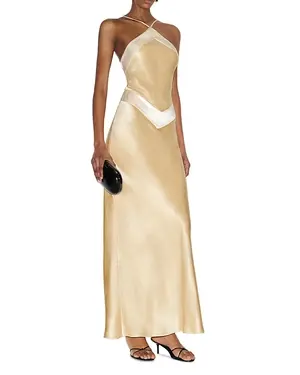REFORMATION Jillian Silk Maxi Dress - Parmesan