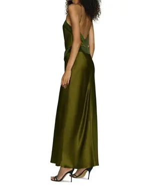 REFORMATION Jillian Silk Gown - Pear