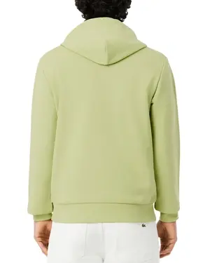 Lacoste Cotton Fleece Hoodie With Logo - Green