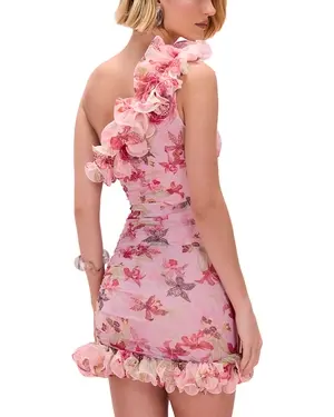 PatBO Orchid Bloom One Shoulder Dress