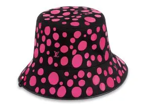 LOUIS VUITTON X Yk Reversible Infinity Dot Bucket Hat - Black/fuchsia