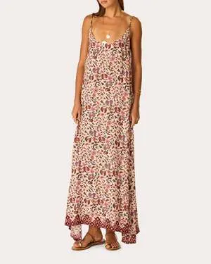 Natalie Martin Heather Floral Maxi Slip Dress - Multicolor