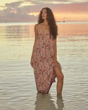 Natalie Martin Heather Floral Maxi Slip Dress