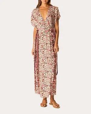 Natalie Martin Monica Floral V-neck Maxi Dress - Multicolor