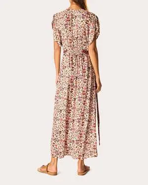 Natalie Martin Monica Floral V-neck Maxi Dress - Multicolor