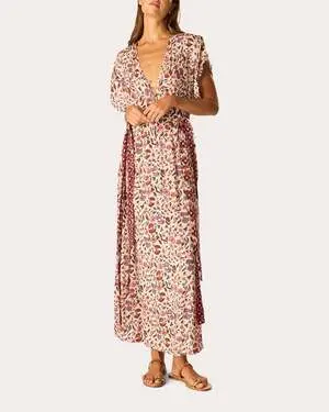 Natalie Martin Monica Floral V-neck Maxi Dress - Multicolor