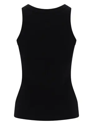 Maison Kitsuné Ribbed Logo Tank Top
