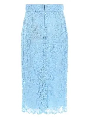 Dolce & Gabbana Lace Pencil Skirt - Azure