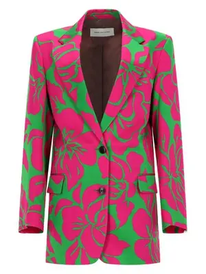 Dries Van Noten Dries Van Noten "Basti" Single-Breasted Floral Blazer Multicolour