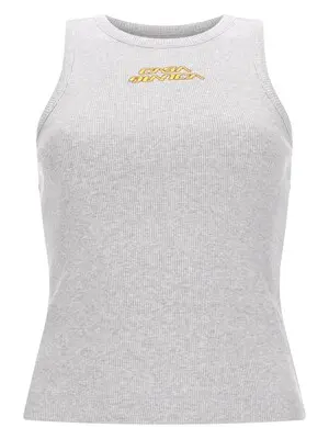 Casablanca Ribbed Logo Tank Top - Grey