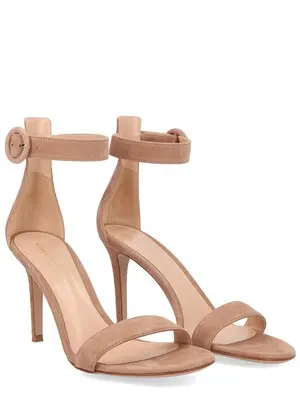 GIANVITO ROSSI Portofino 85 Heeled Sandals - Beige