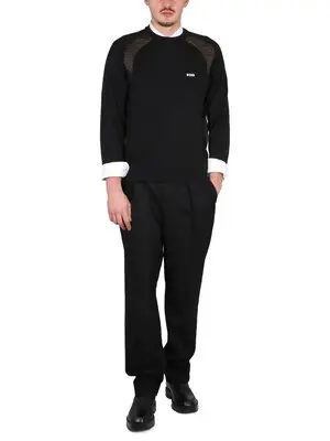 BOSS Crewneck Sweater With Logo Detail