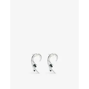 SHAUN LEANE Hooked Pearl Large Sterling- And Pearl Earrings - Silver