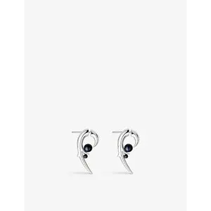 SHAUN LEANE Hooked Pearl Sterling And Pearl Earrings - Silver
