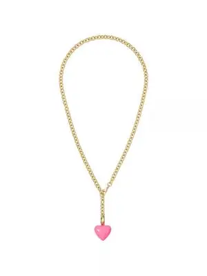 ROXANNE ASSOULIN Mini Puffy Heart Charm Necklace - Gold