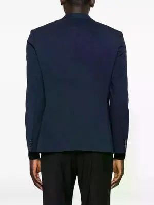 BOSS Single-breasted Notched-lapels Blazer - Blue