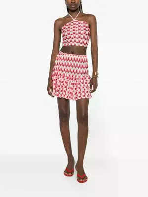 Missoni Viscose Halter Neck Top With Floral Pattern