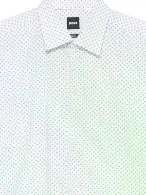 BOSS Geometric-print Shirt - White