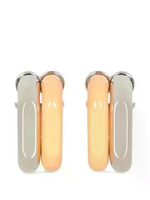 Rabanne Two-tone Hoop Earrings - Silver