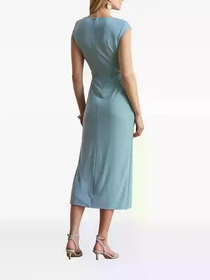 Ralph Lauren Pleated Cap-sleeve Midi Dress