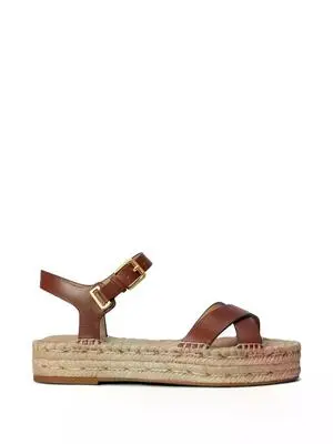 Ralph Lauren Emeryn Leather Espadrille Sandals