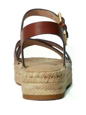 Ralph Lauren Emeryn Leather Espadrille Sandals