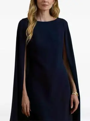 Ralph Lauren Cape Overlay Georgette Mini Dress