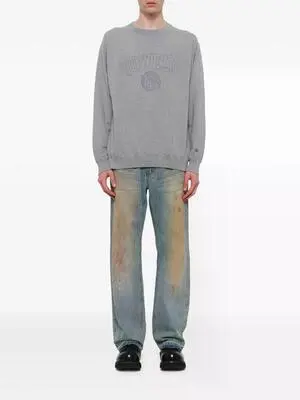VOWELS Collegiate Print Crewneck Sweater