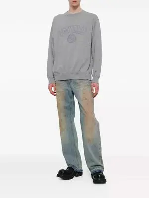 VOWELS Collegiate Print Crewneck Sweater
