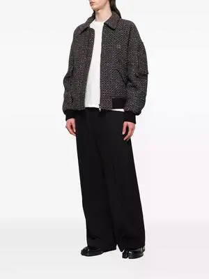 WOOYOUNGMI Tweed Zip-up Bomber Jacket
