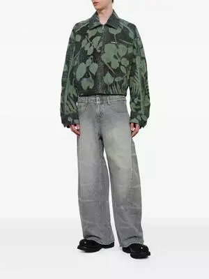 FENG CHEN WANG Plant-dye Cropped Bomber Jacket