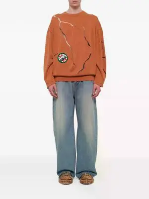 DOUBLET Cracked Egg Design Knit Sweater