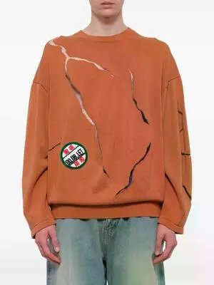 DOUBLET Cracked Egg Design Knit Sweater